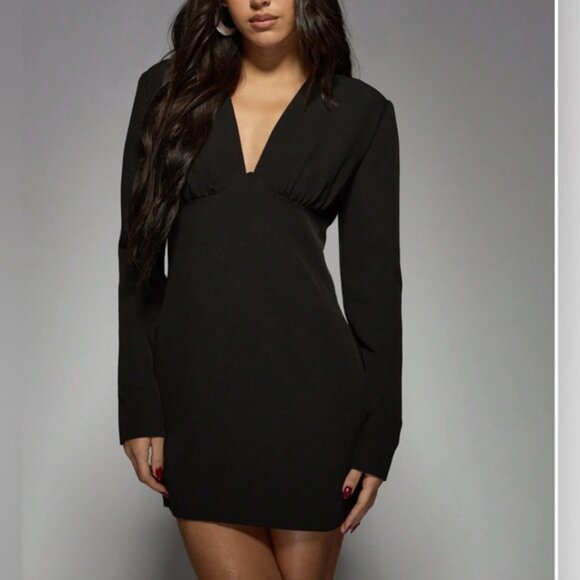 By Design | Dresses | Little Black Mini Dress With Shoulder Pads | Poshmark